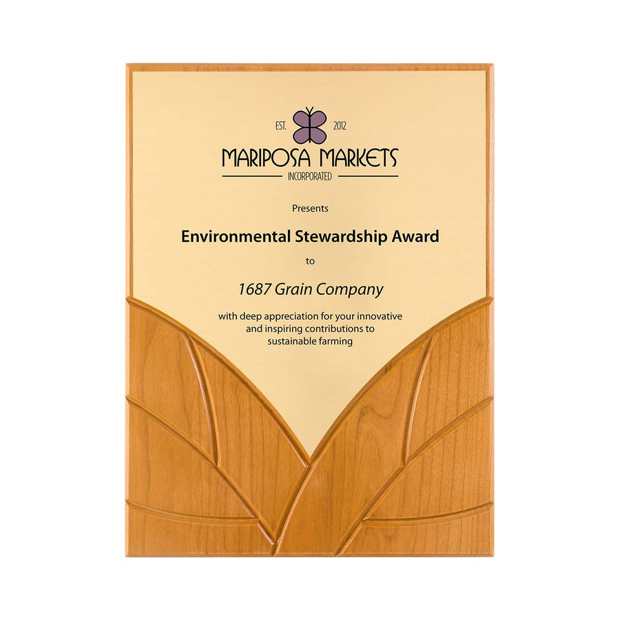Duet Plaque | Eco Friendly Leaf Plaque – Rivanna